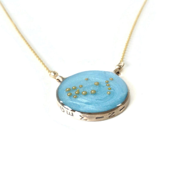 Gemini Constellation Necklace Sky Blue – Carla De La Cruz Jewelry